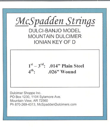 Dulci-Banjo-Ionian (D) String Set - The Dulcimer Shoppe